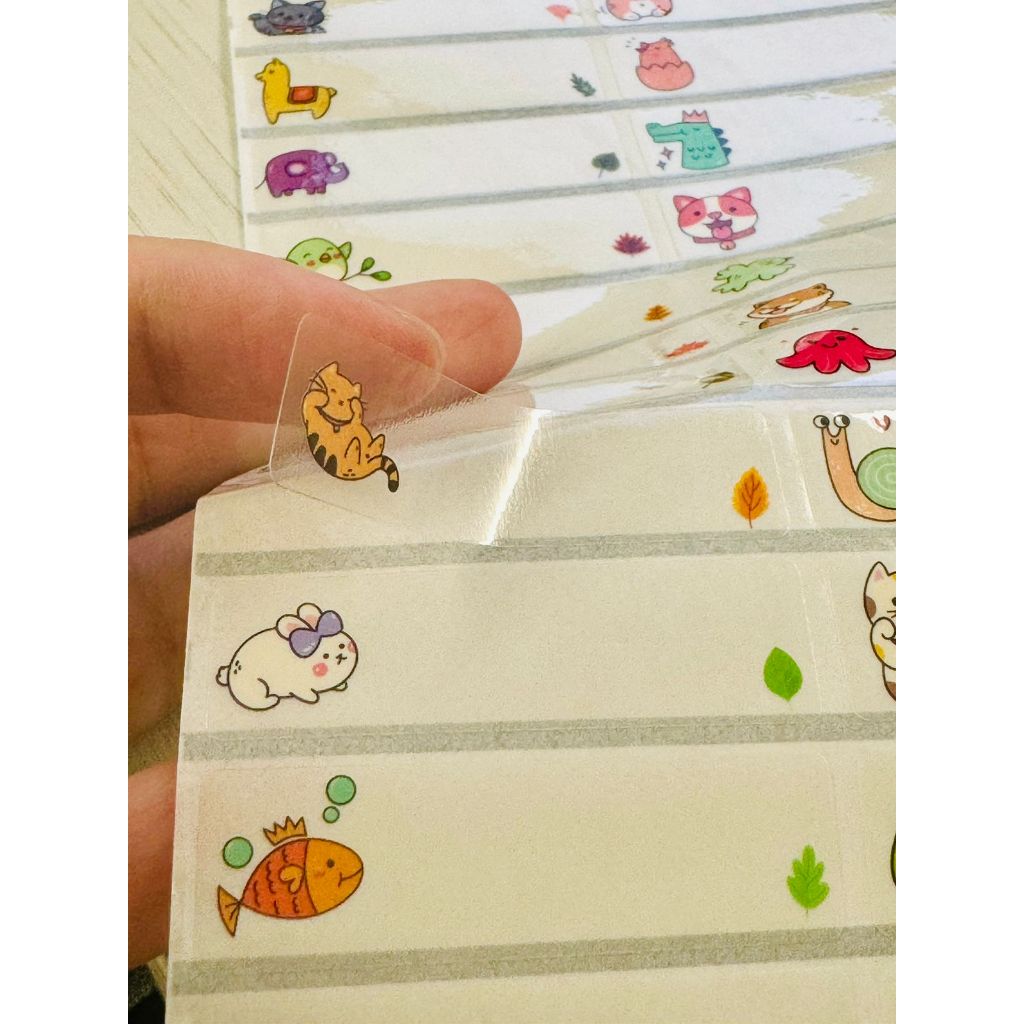Jual Animal Binatang Zoo Transparant Bening Label Nama Stiker ...