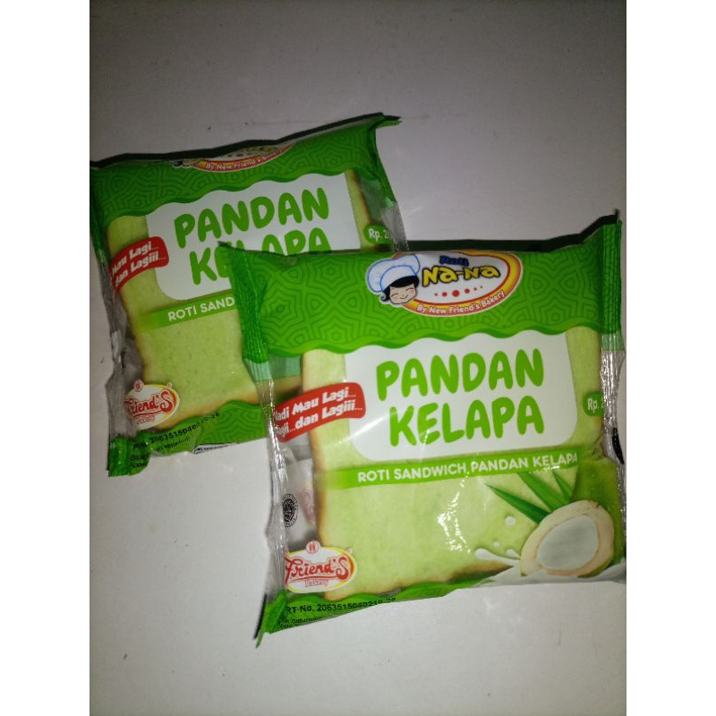 Jual Roti Sandwich Rasa Pandan Kelapa Cap NaNa Friends Bakery | Shopee ...