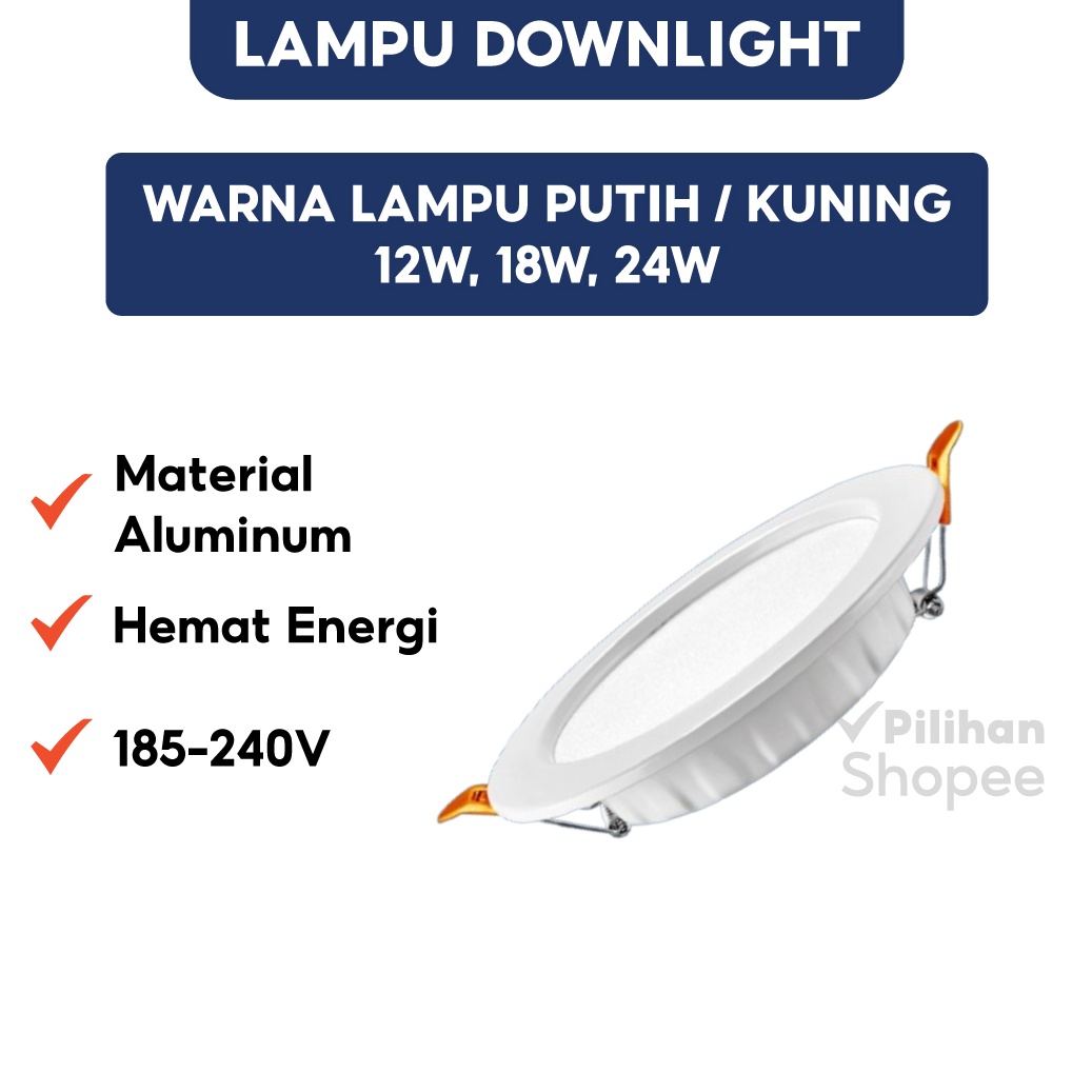 Jual Lampu Downlight LED Material Aluminum Hemat Energi Pilihan Shopee ...