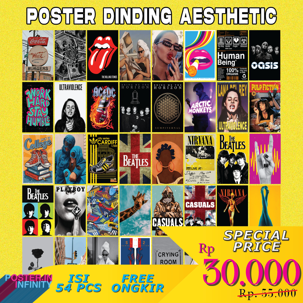 Jual [ISI 54PCS] Poster Dinding Aesthetic | Poster Aesthetic | Poster ...