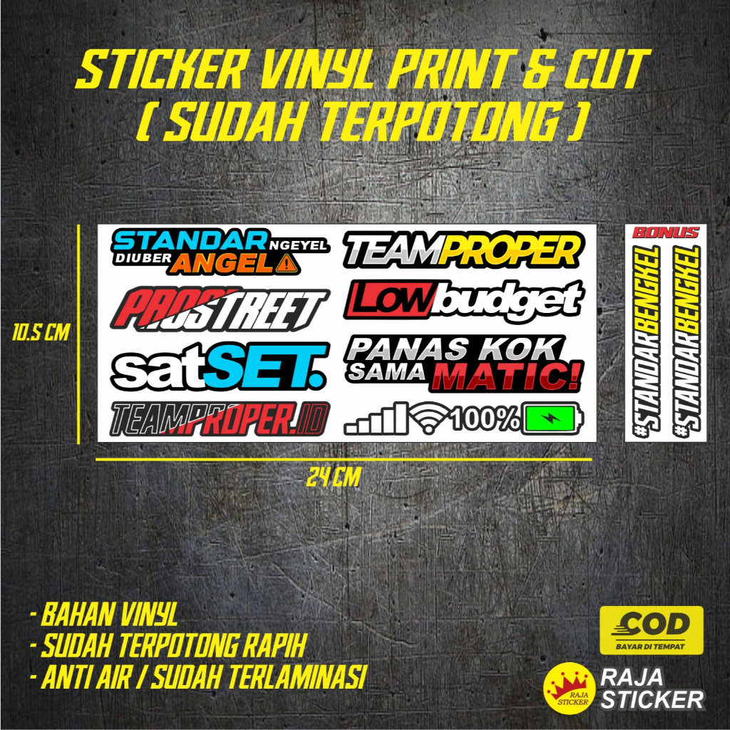 Jual Sticker Print cut Stiker racing Pack stiker motor Stiker Variasi ...