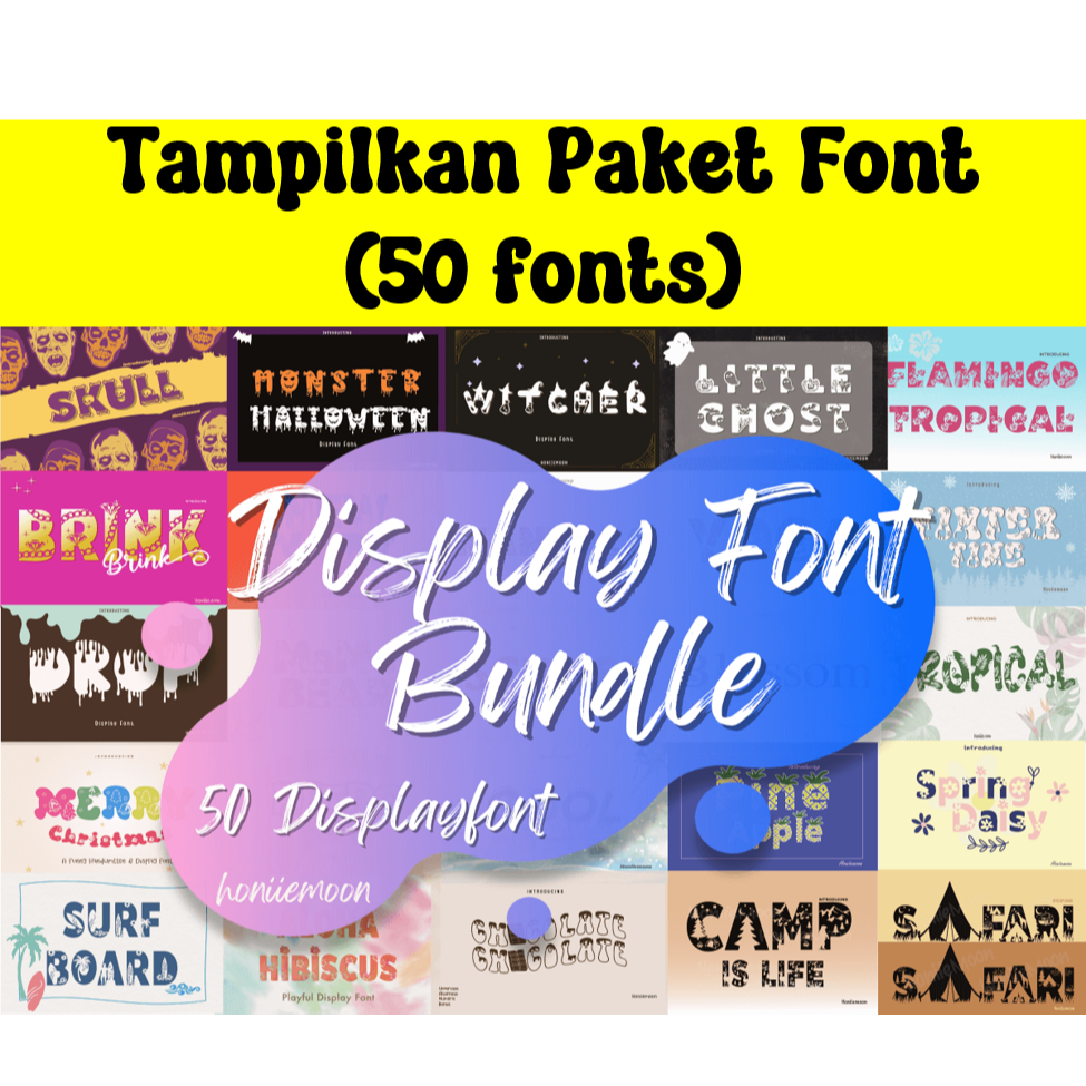 Jual Tampilkan Paket Font (50 fonts) | Shopee Indonesia
