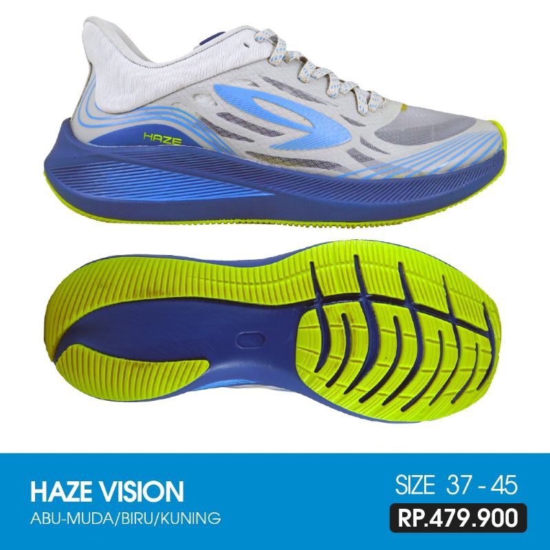 Jual 910 nineten Sepatu lari /Running original HAZE VISION ABU MUDA ...