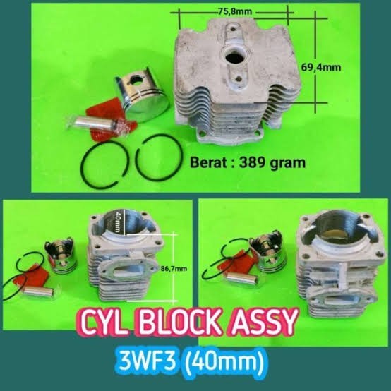 Jual Cylinder Blok Complete Piston Ring Mesin Semprot Hama Mist Blower Tipe 3WF3 | Shopee Indonesia
