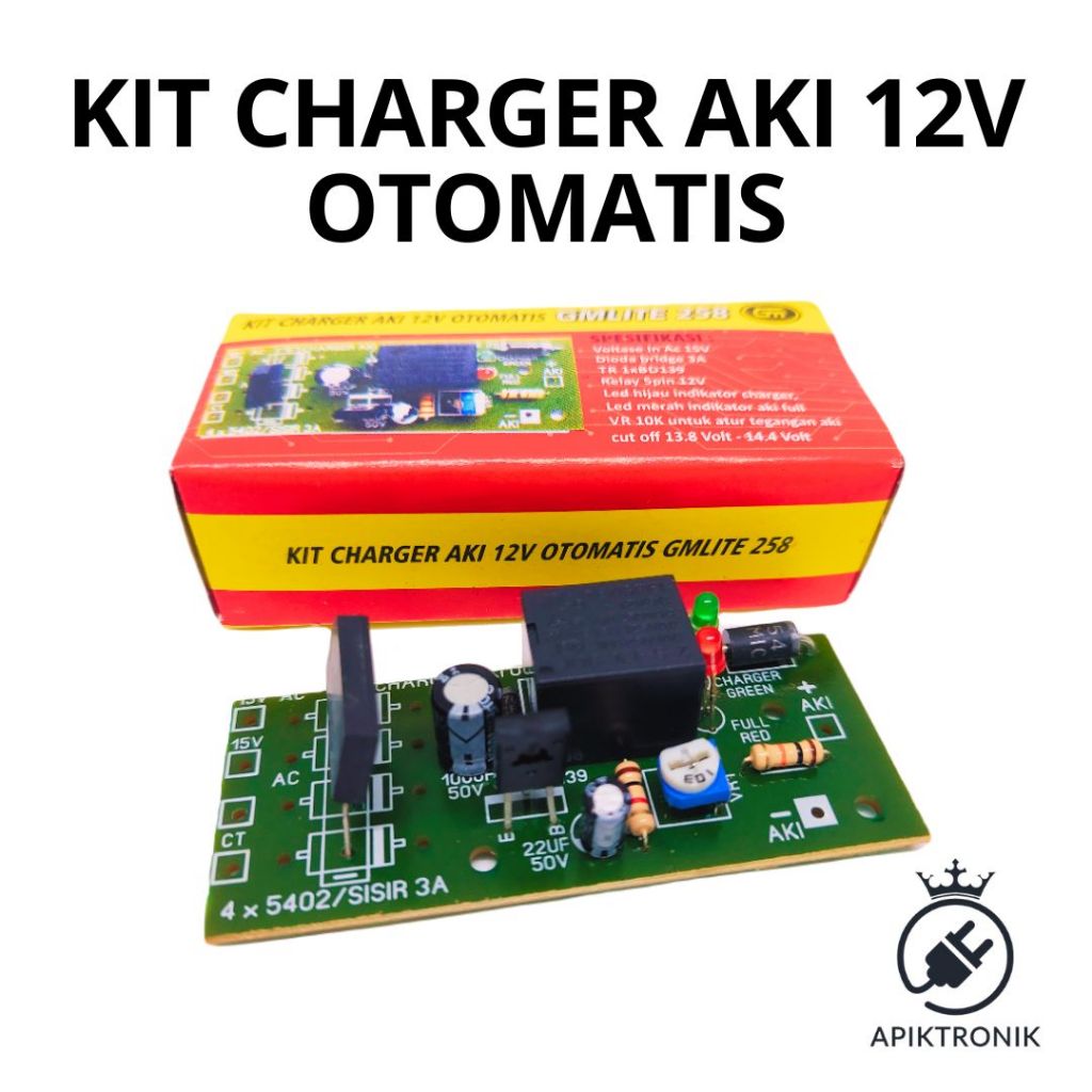 Jual Kit Cas Aki 12 Volt Otomatis Cut Off Caharger Aki Otomatis 12 V ...