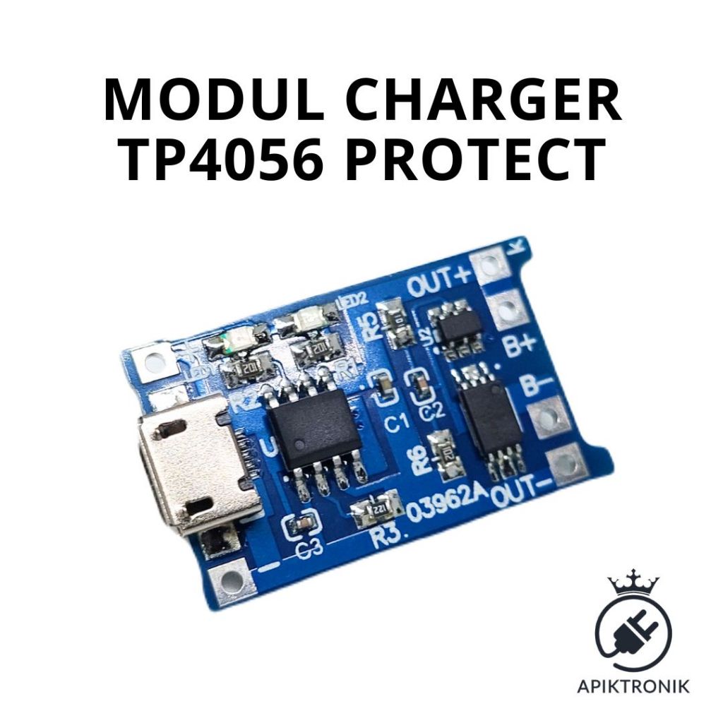 Jual MODUL CHARGER TP4056 PROTECT MODUL CHARGER BATERAI 18650 MODUL CAS ...