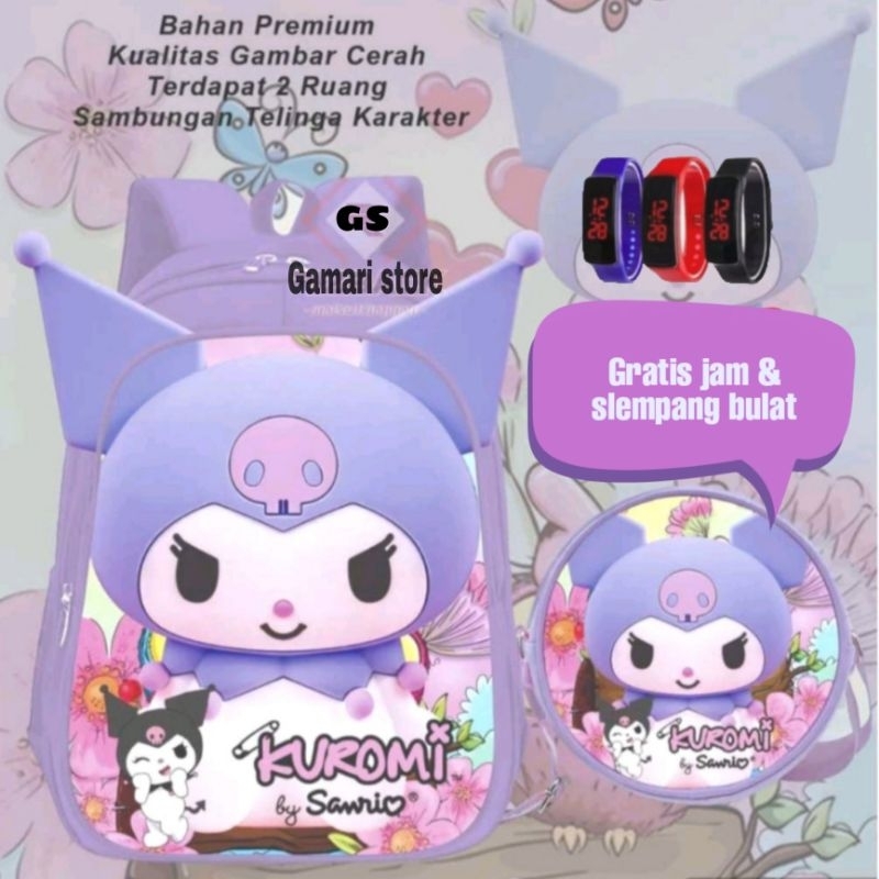 Jual tas anak motif kuromi - tas anak tk lucu - ransel anak kuromi by sanrio - ransel sekolah ...