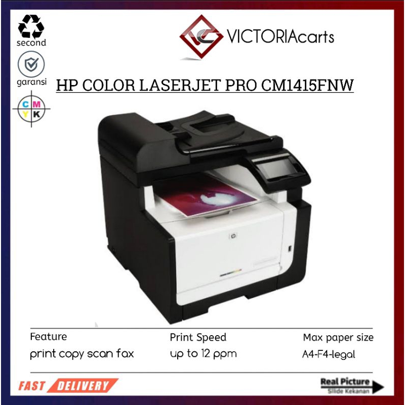 Jual Printer HP Color LaserJet Pro CM1415FNW Multifungsi print copy ...