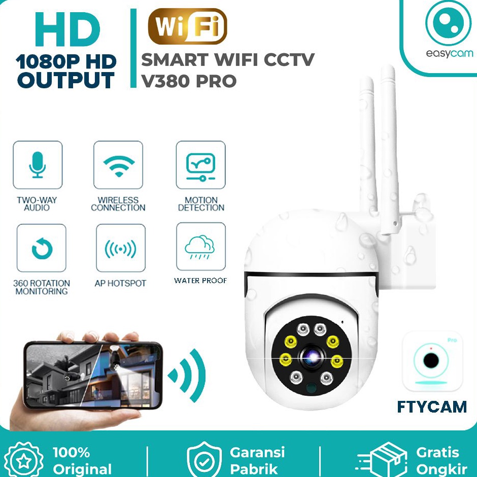 Jual EasyCam Cctv Wifi Outdoor HD PTZ IP Kamera Cctv Wide Angle 36 ...