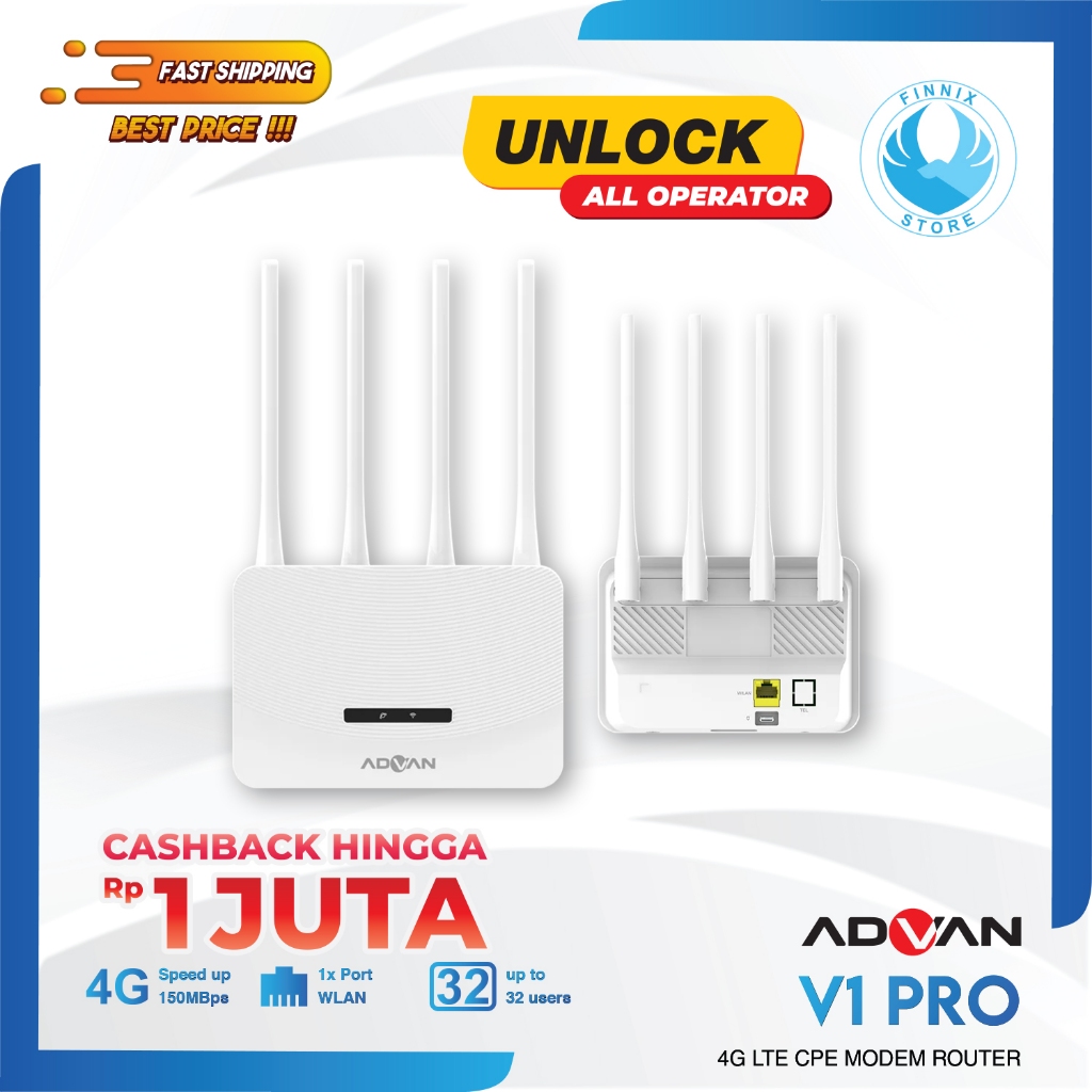 Jual ADVAN V1 PRO Modem Router Wifi Wireless CPE 4G LTE 150 Mbps ...