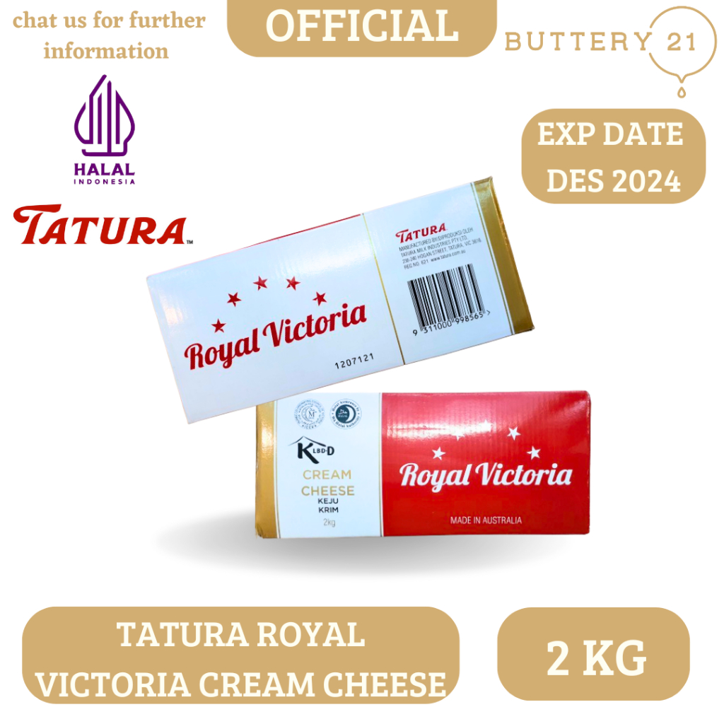 Jual TATURA ROYAL VICTORIA CREAM CHEESE 2 KG/ROYAL VICTORIA KEJU KRIM 2 ...