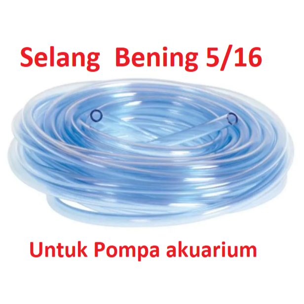 Jual Selang transparant bening PVC Untuk Pompa Hisap Celup Air 5/16 5 ...