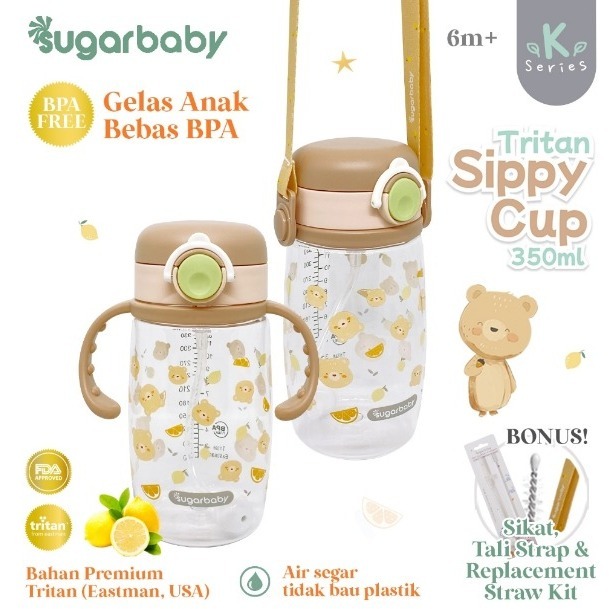 Jual Sugar Baby Tritan Kid Bottle Special Straw / Kid Bottle Slim 600ml - Botol Minum Sekolah ...