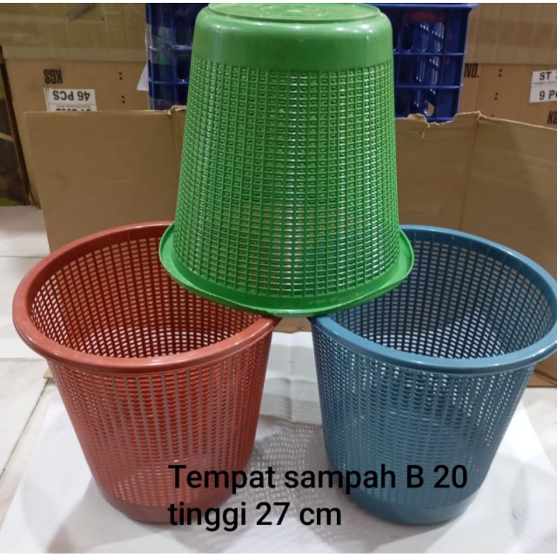 Jual (Harga 6 pcs)Keranjang sampah/Bak sampah besar Bulat tinggi 27 cm ...