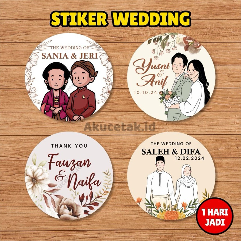 Jual Stiker Custom Souvenir Wedding Pernikahan | Shopee Indonesia
