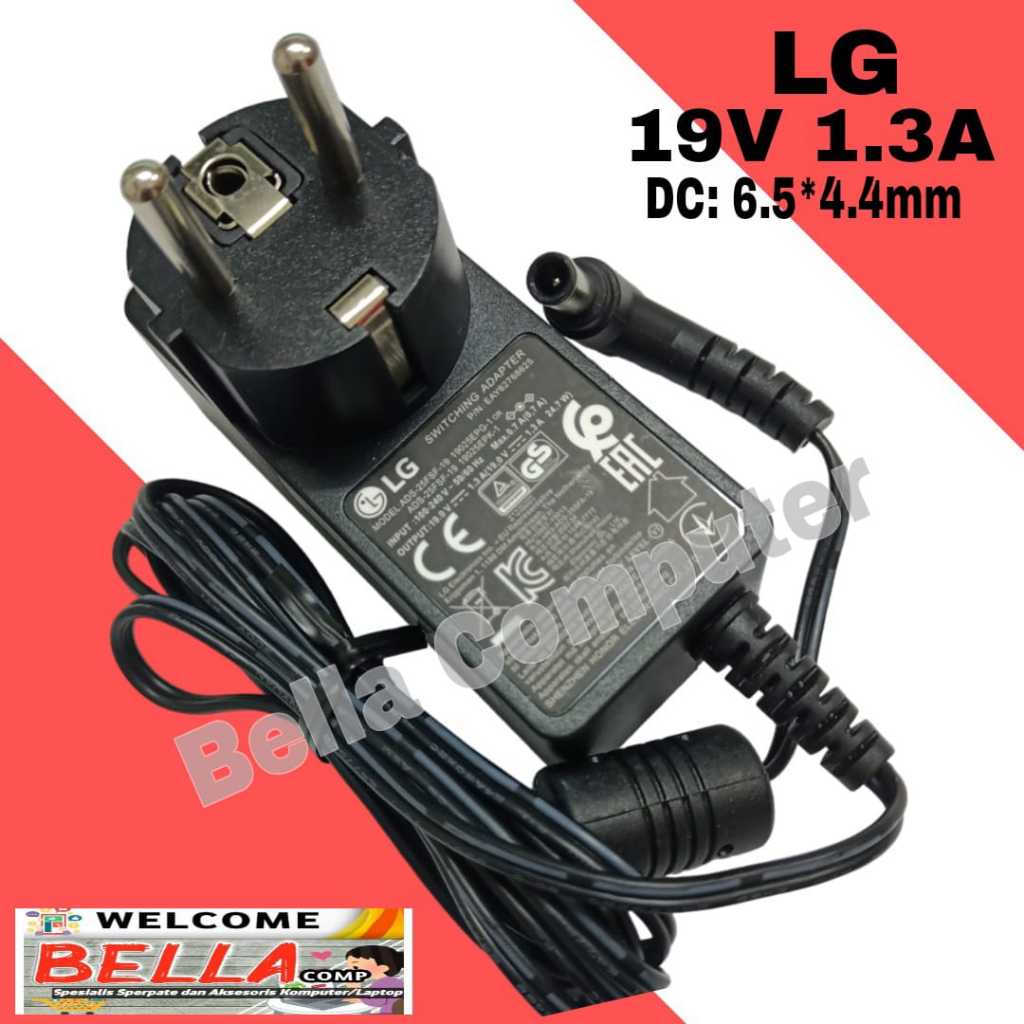 Jual Adaptor Charger LG LCD LED Monitor 19V 1.3A 25W LG Monitor 22M35D E2442TC E1948S 24MP55HA ...