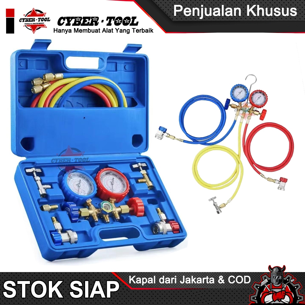 Jual Alat Pengisian Freon Ac Kulkas Ac Rumah Manifold Double Smc Set ...