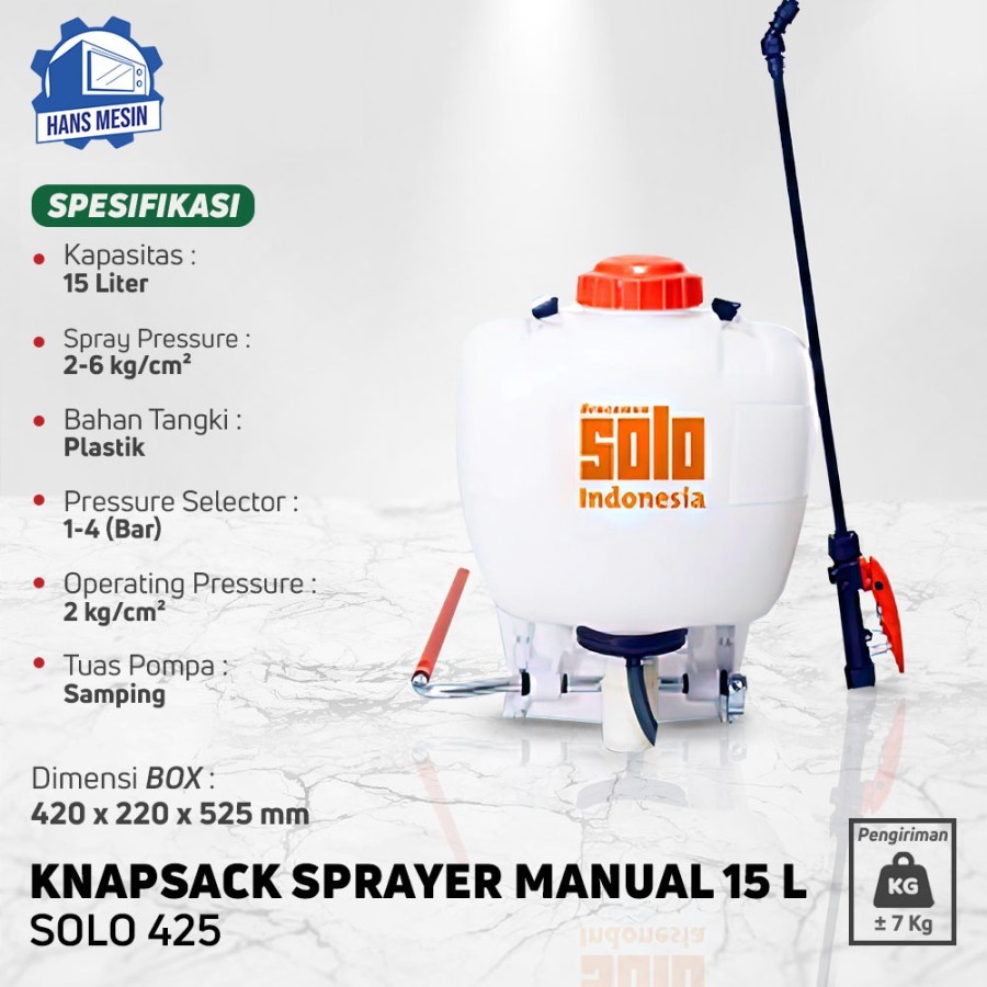 Jual ALAT SEMPROT PERTANIAN 15 LITER SOLO 425 KNAPSACK SPRAYER | Shopee ...