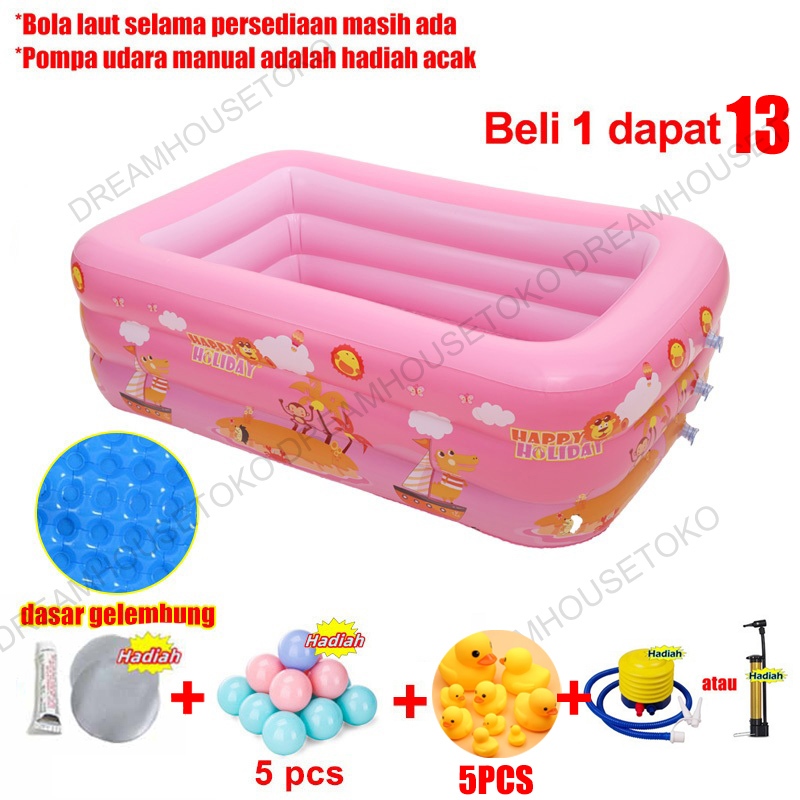 Jual 1.5-3.1M Kolam Renang Anak Jumbo 3Rings Kolam Renang Keluarga Tiup ...
