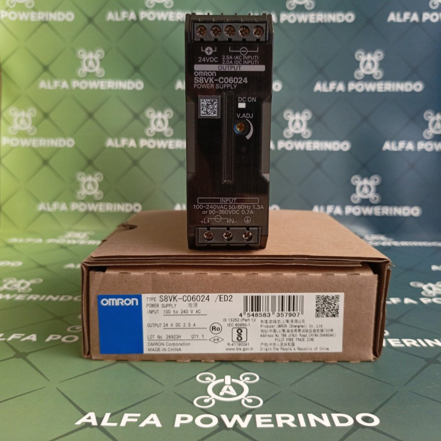 Jual Power Supply S8VK-C06024/ED2 OMRON DIN Rail mount - 24V DC 2.5A | Shopee Indonesia