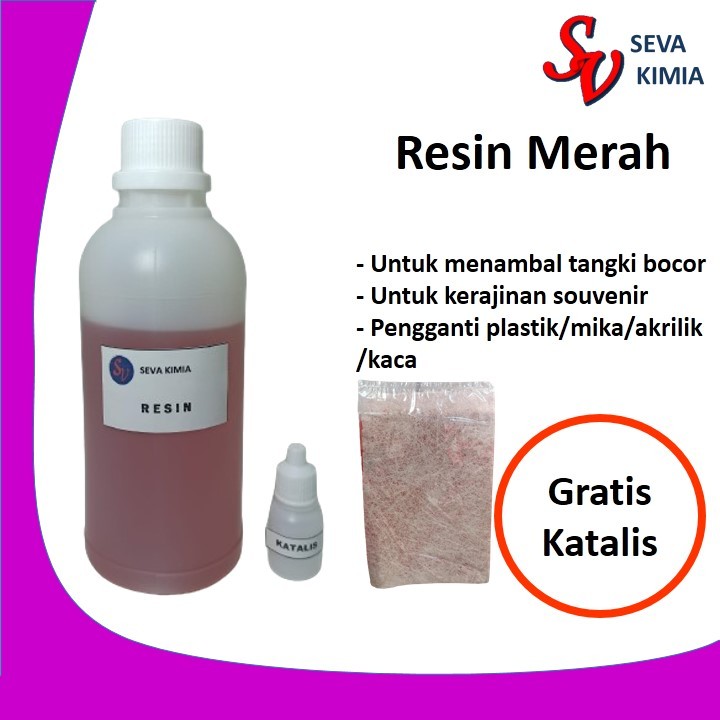 Jual RESIN 500 gram + Katalis Recine Resine Fiberglass Mika Glass Fiber ...