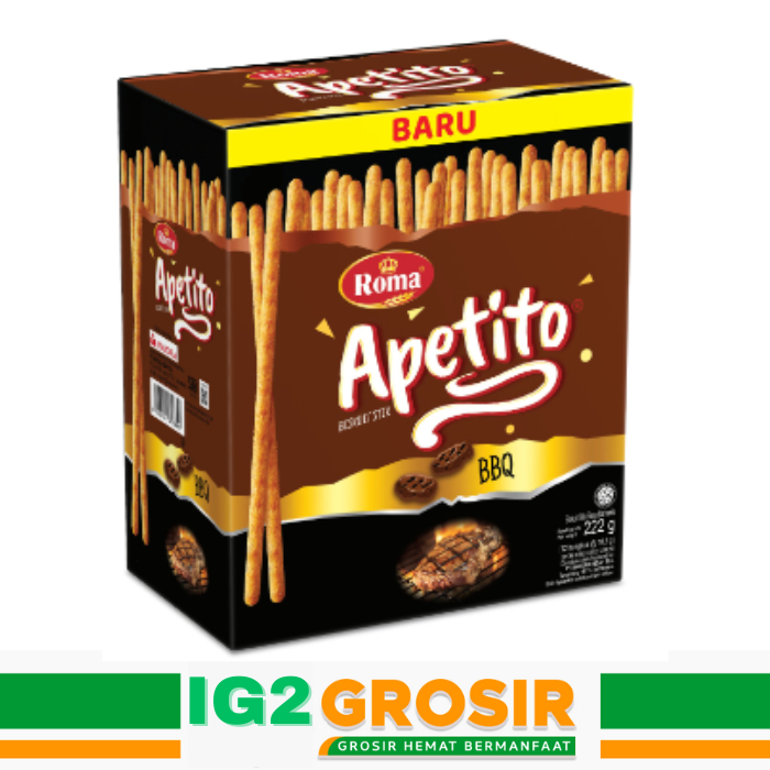 Jual Roma Biskuit Stik Apetito BBQ Box ( 1 Box isi 10 Pcs ) | Shopee ...