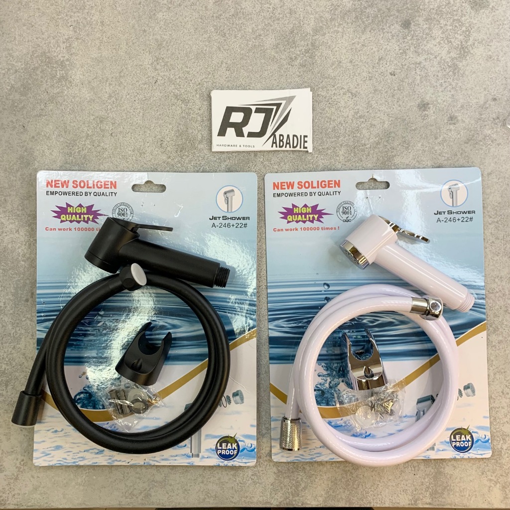 Jual Jet Shower Cebok Bidet Putih Hitam PVC Plastik Soligen A-246+22 | Shopee Indonesia