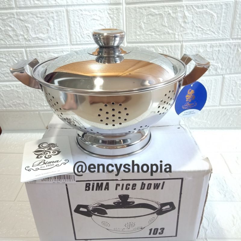 Jual Bima Tempat Nasi / Rice Bowl 20 Cm SUS304 | Shopee Indonesia
