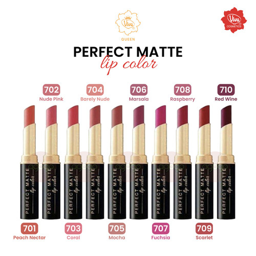 Jual VIVA Queen Perfect Matte / Shine Lip Color - Lipstick Matte ...