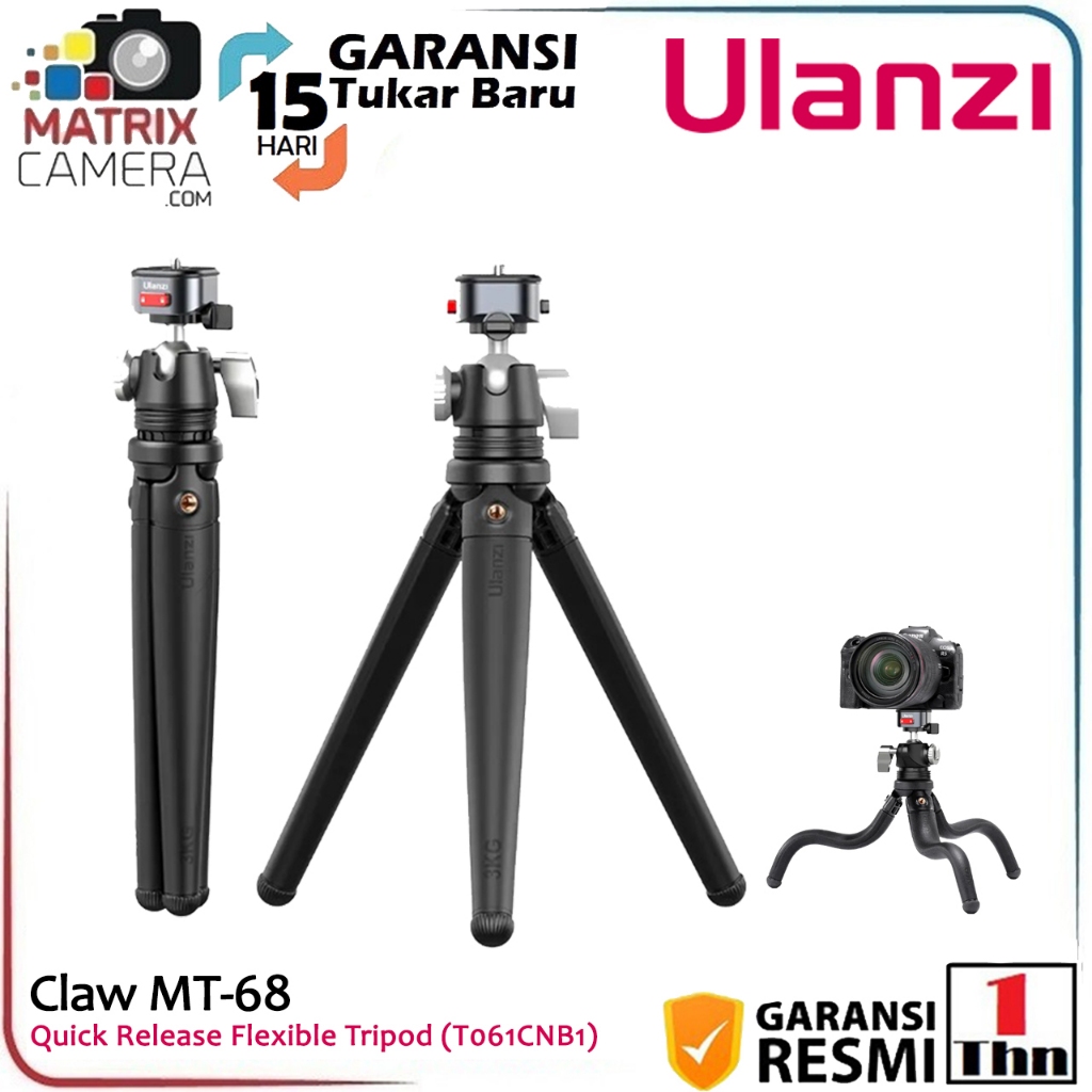 Jual Ulanzi Claw MT-68 Quick Release Flexible Octopus Tripod (T061CNB1) | Shopee Indonesia