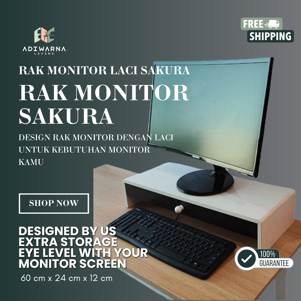 Jual Adiwarna Rak Monitor Laci Sakura I Stand Monitor I Rak Monitor ...