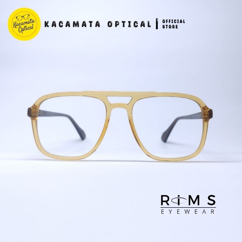 Jual RIMS EYEWEAR - Frame RIMS39005 Kotak Kuning Hitam Plastik Acetate ...