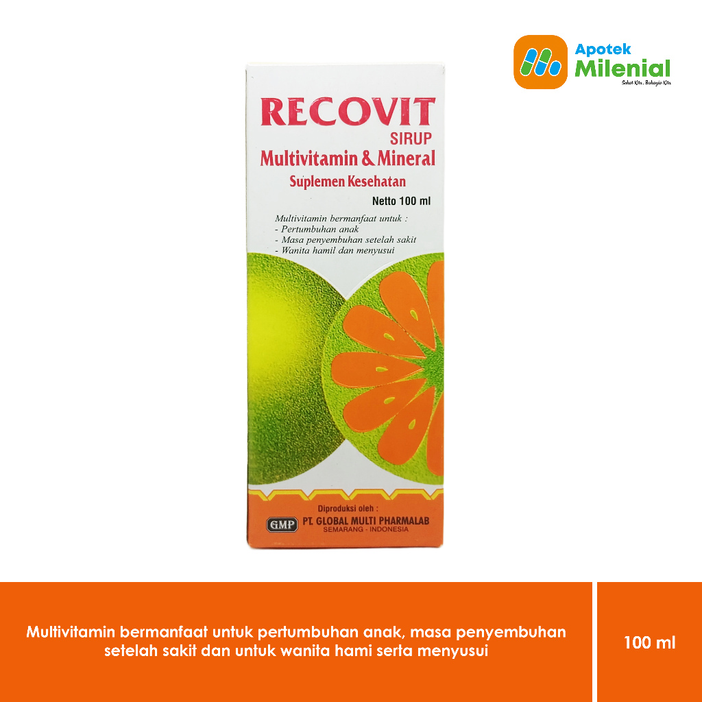 Jual Recovit Sirup 100 ml / Suplemen Kesehatan Multivitamin & Mineral ...