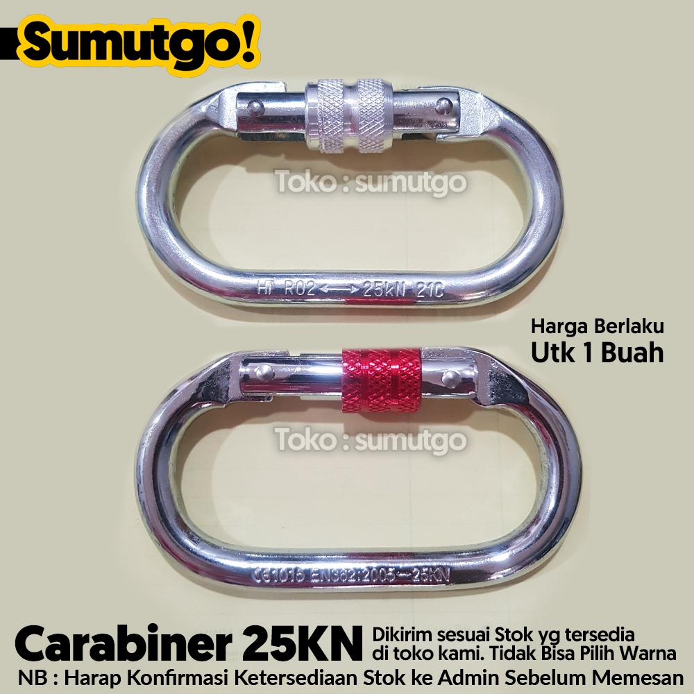 Jual Carabiner Safety Hook 25KN Standar EN 362 / Karabiner Panjat ...