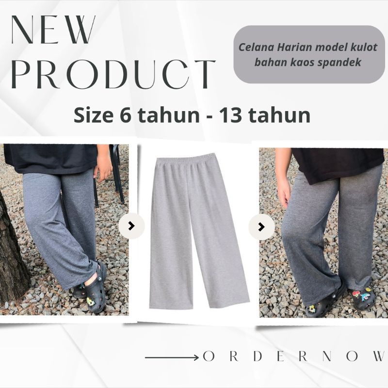Jual Celana Panjang Anak perempuan bahan kaos katun - Promo Celana harian anak usia 7-15tahun ...