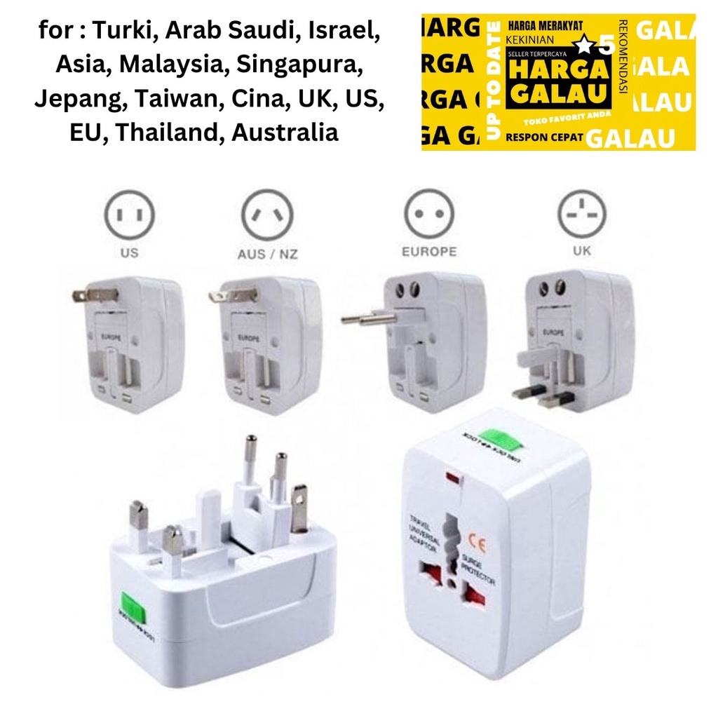 Jual TERKENAL Sambungan Listrik Jepang Australia New Zealand Argentina ...