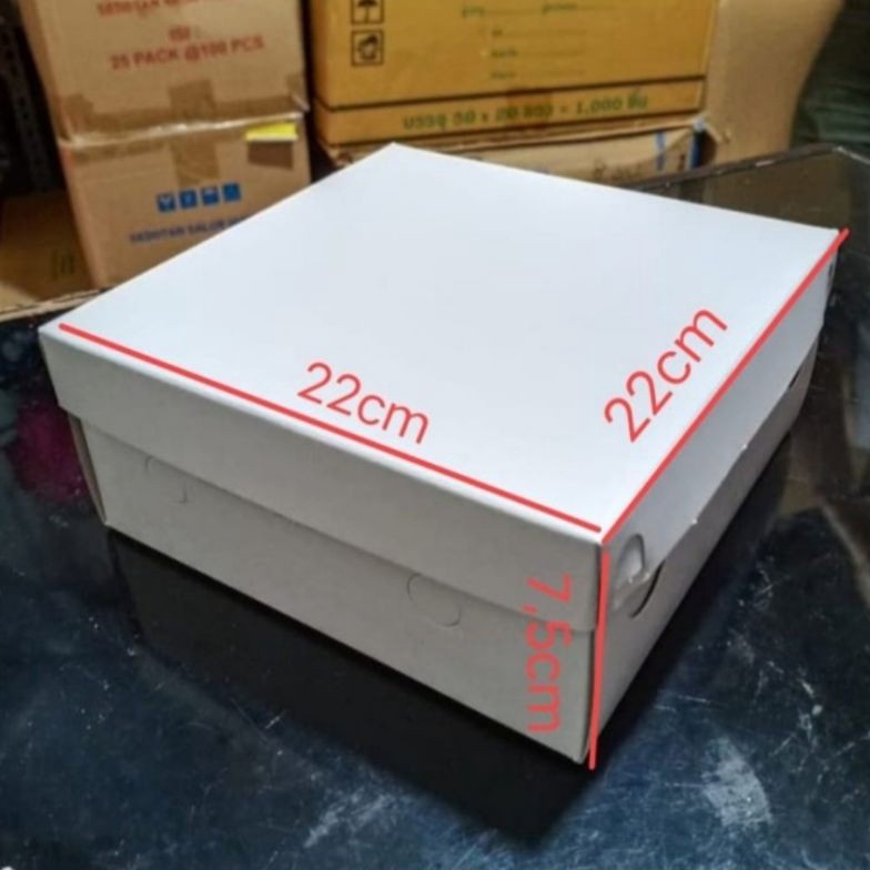Jual PAKET HEMAT Kotak Dus Nasi 22x22 5pcs Box Kardus Tempat Makan ...