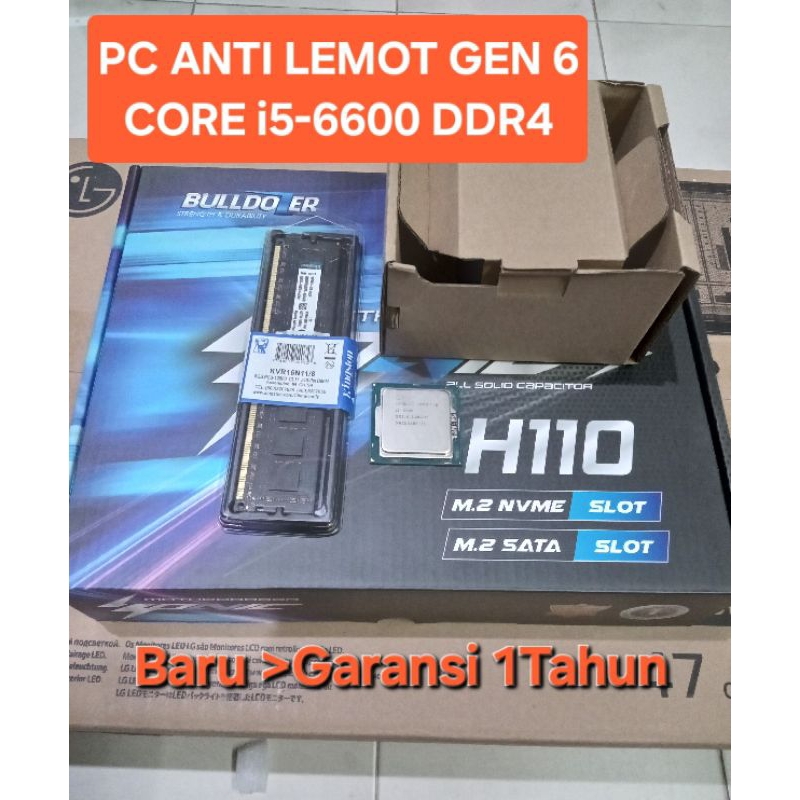 Jual CPU / PC Siap Rakit CORE I5 GEN 6, I5-6600, H11O M.2 NvMe, RAM 8GB ...