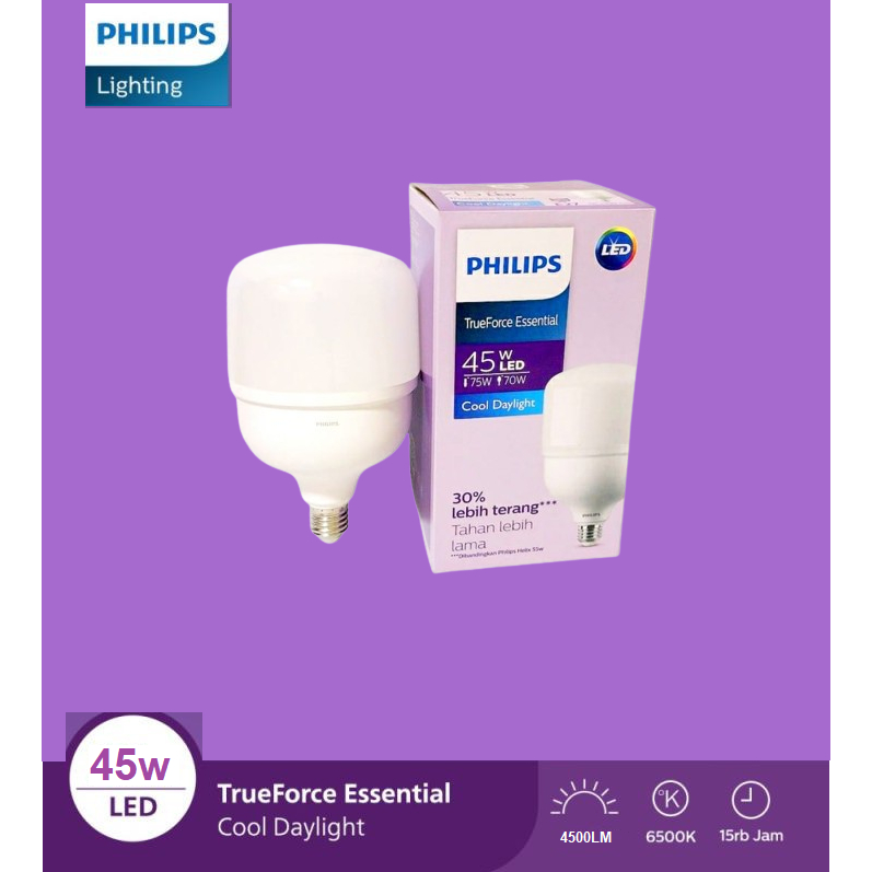 Jual LAMPU PHILIPS LED TRUEFORCE 45 WATT PUTIH / LED BULB 45WATT 45W ...
