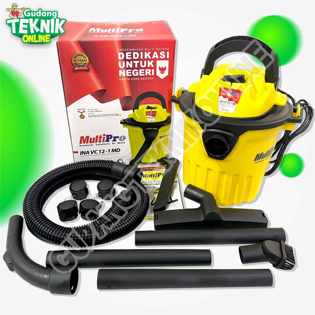 Jual Vacuum Cleaner 12L MULTIPRO VC12-1 MD / Vakum Vacum Penyedot Debu Basah Kering 12 Liter Wet ...