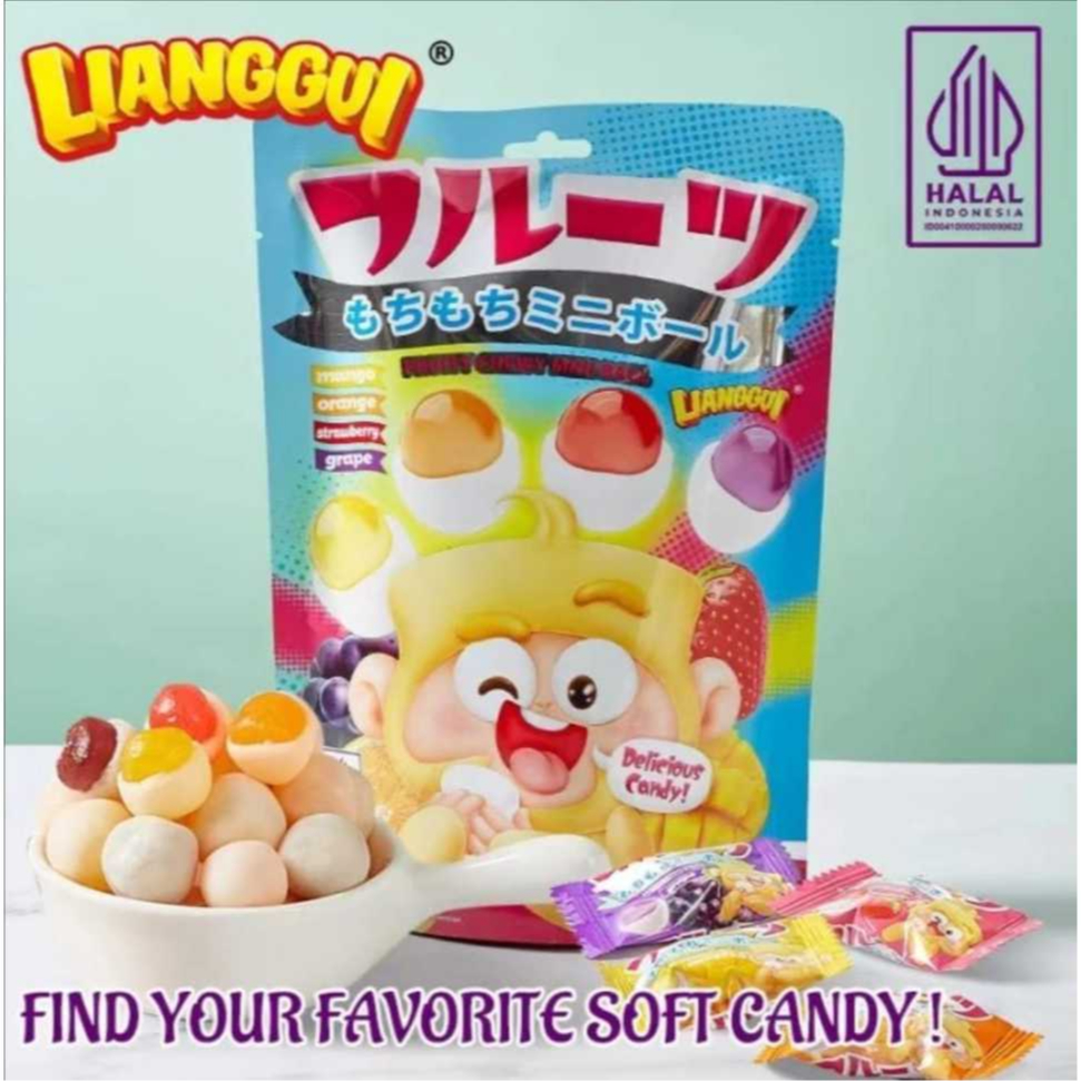 Jual Lianggui Fruity Chewy Mini Ball 108g Permen Lunak Aneka Rasa Buah ...