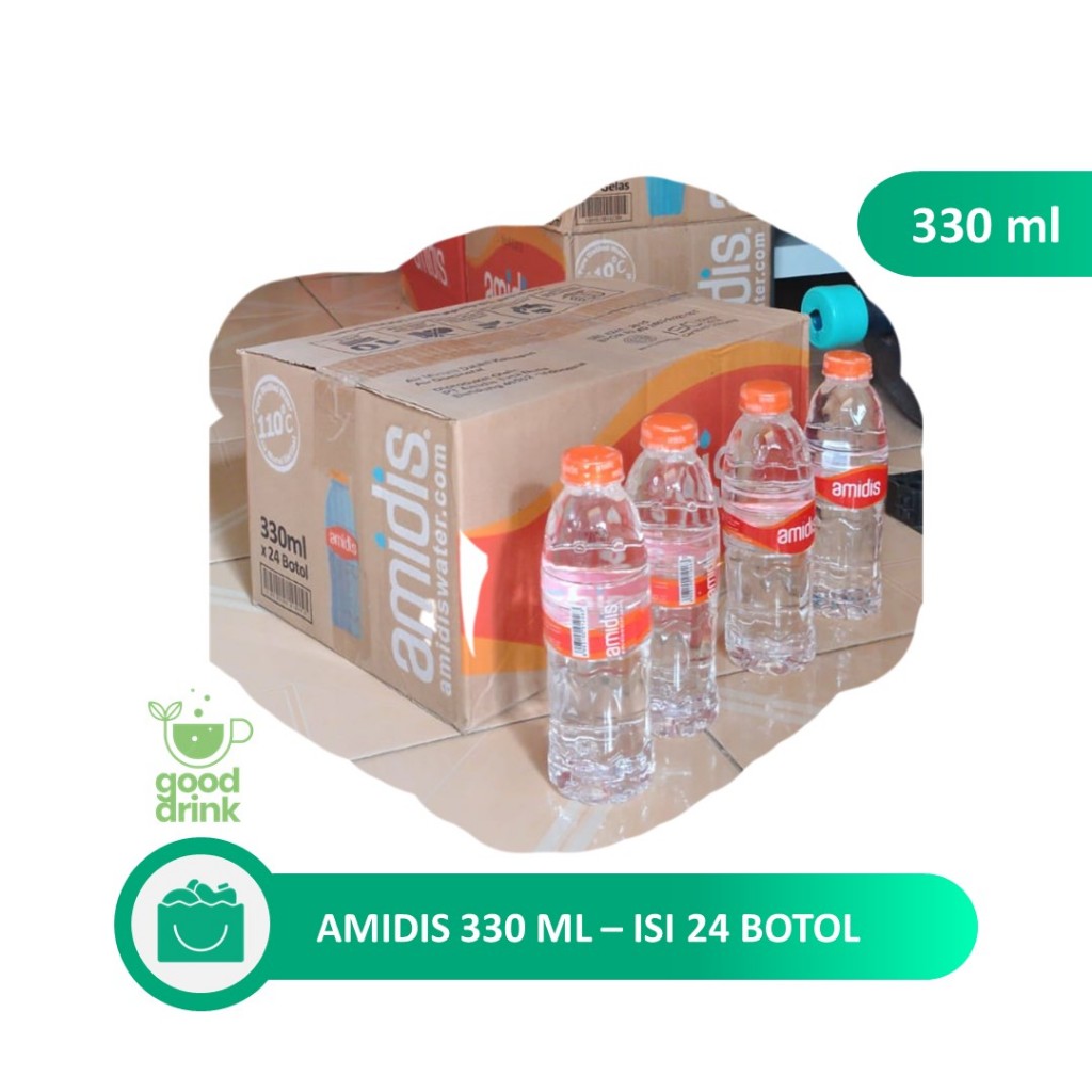 Jual Amidis Air Mineral 1 Dus Isi 24 Kemasan Botol 330 ml | Shopee Indonesia