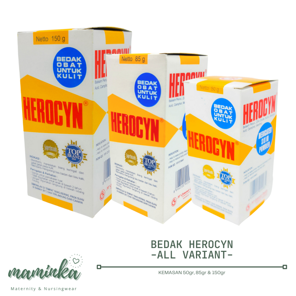 Jual Bedak HEROCYN 150 Gram (BEDAK OBAT UNTUK KULIT) | Shopee Indonesia