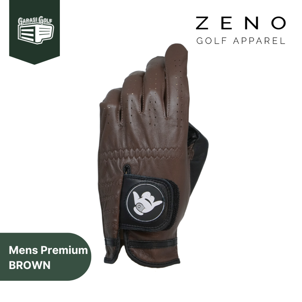 Jual ZENO Mens Gloves Premium Brown - Sarung Tangan Golf Pria Kiri Kulit | Shopee Indonesia