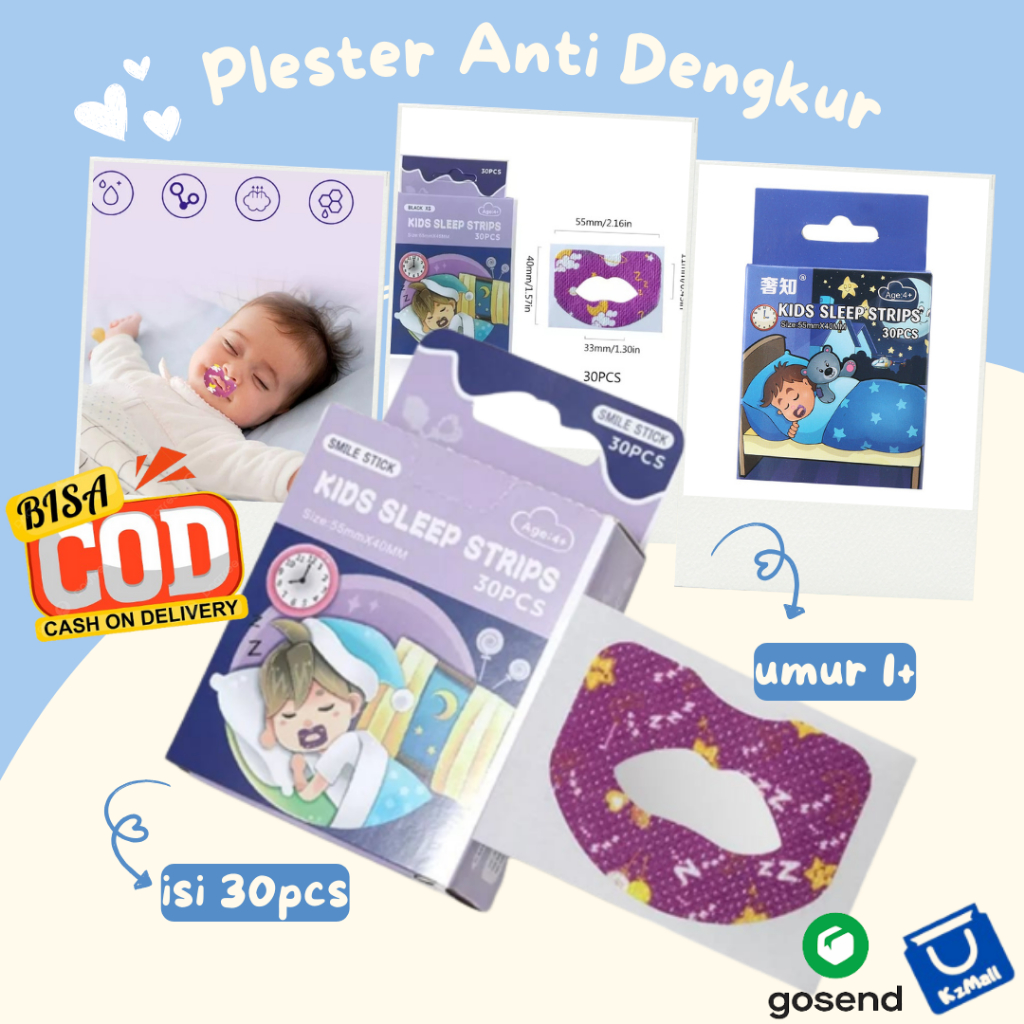 Jual Plester Anti Dengkur Plaster Penutup Mulut Untuk Anak 4+ isi 30pcs ...