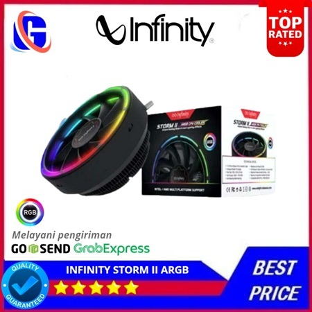 Jual FAN PROSESOR RGB INTEL DAN AMD INFINITY STROM II ARGB CPU COOLER ...