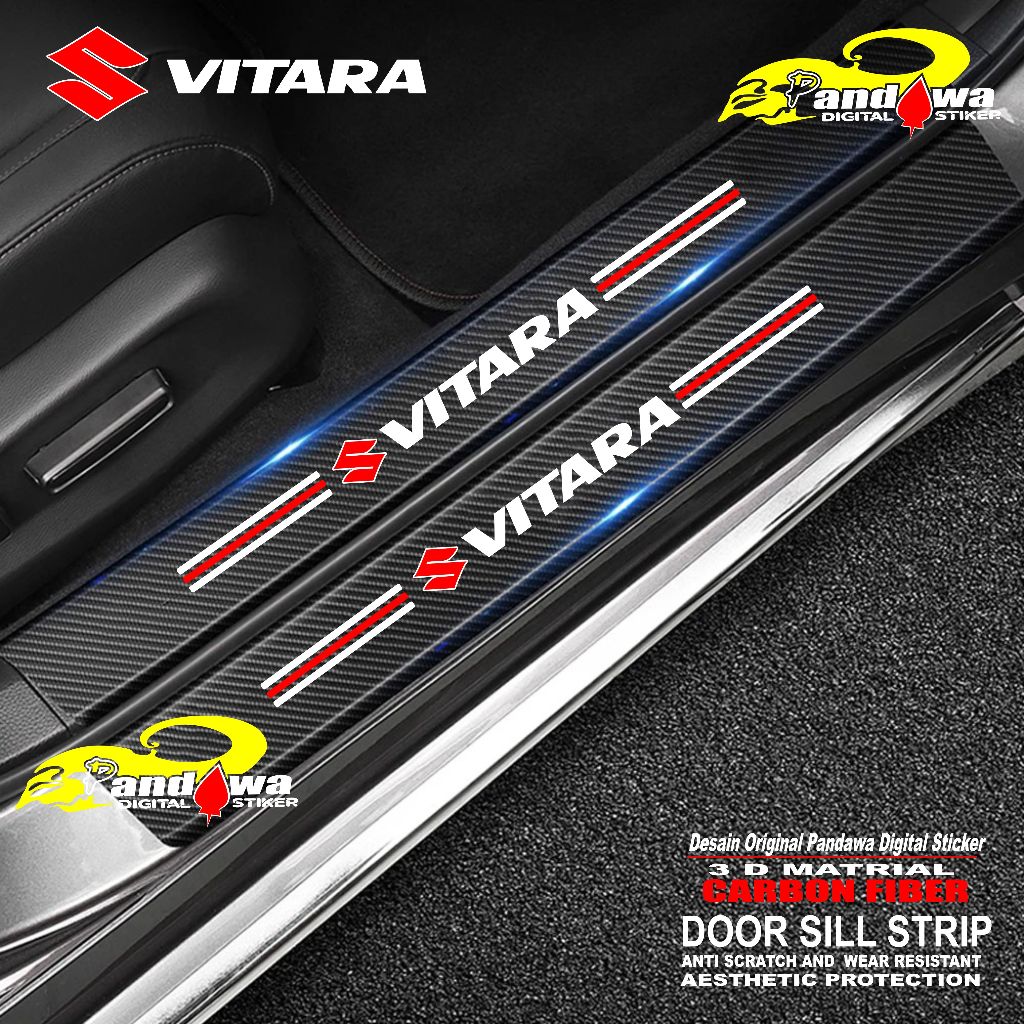 Jual stiker carbon fiber stiker pengaman mobil Vitara Sticker pelindung ...