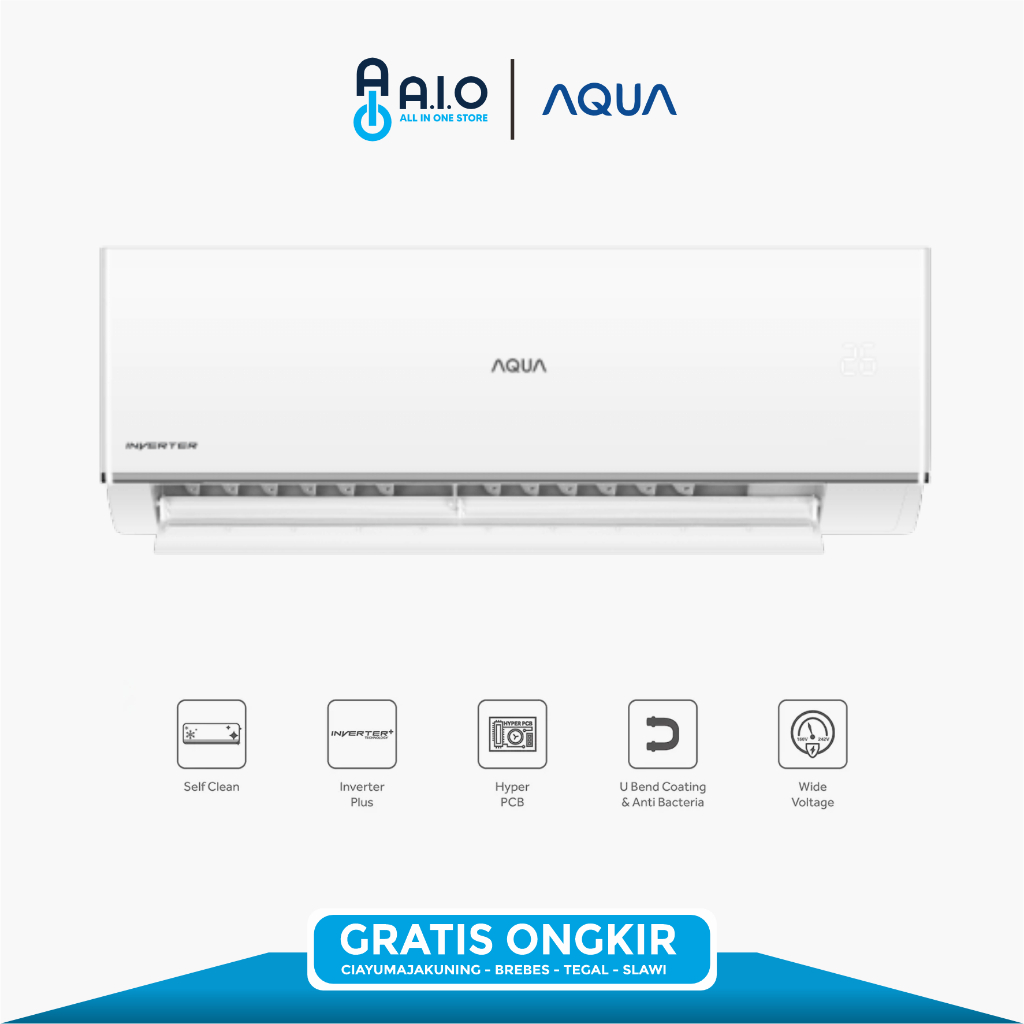 Jual AQUA - AC SPLIT - INVENTER 1 PK - AQA KCR9VQC(L) | Shopee Indonesia