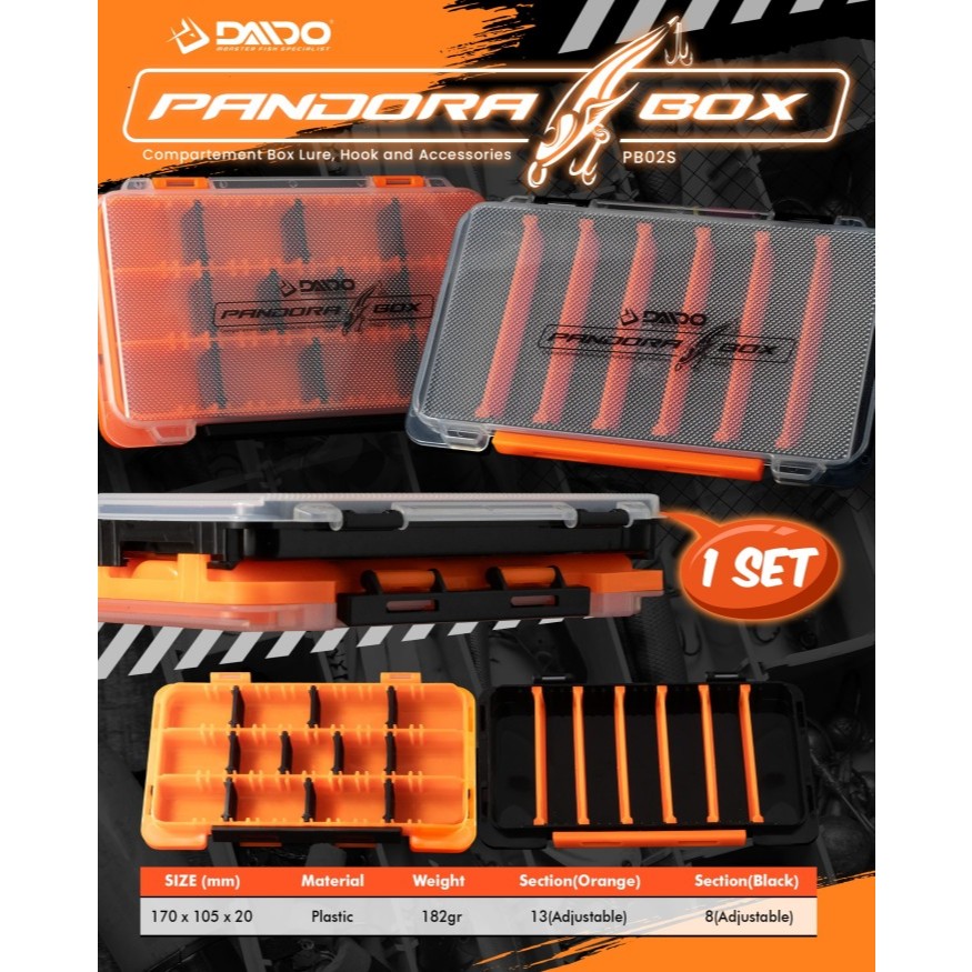 Jual Box Daido Pandora 2in1 kotak pancing tackle box dan lure box ...
