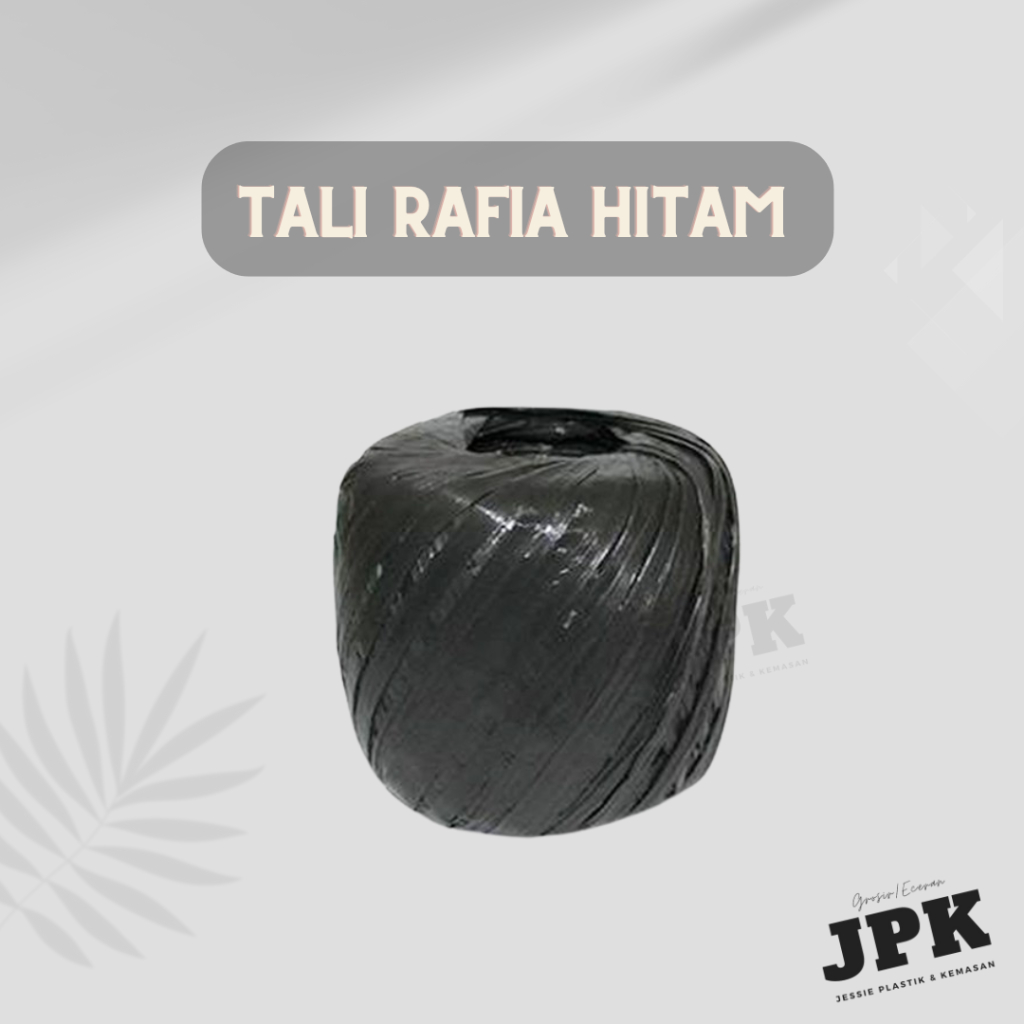 Jual tali rafia hitam roket roll - 1/2 kg dan 1 kg | Shopee Indonesia